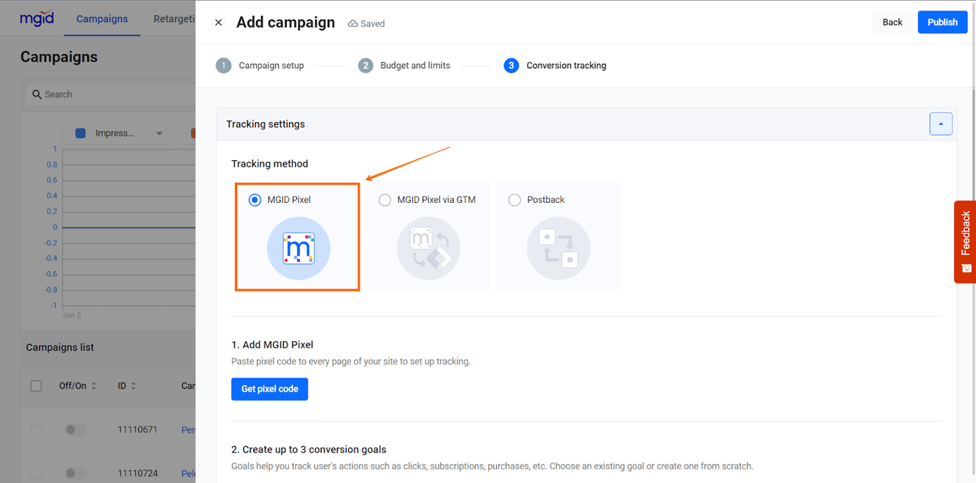 MGID Pixel Integration with Braip